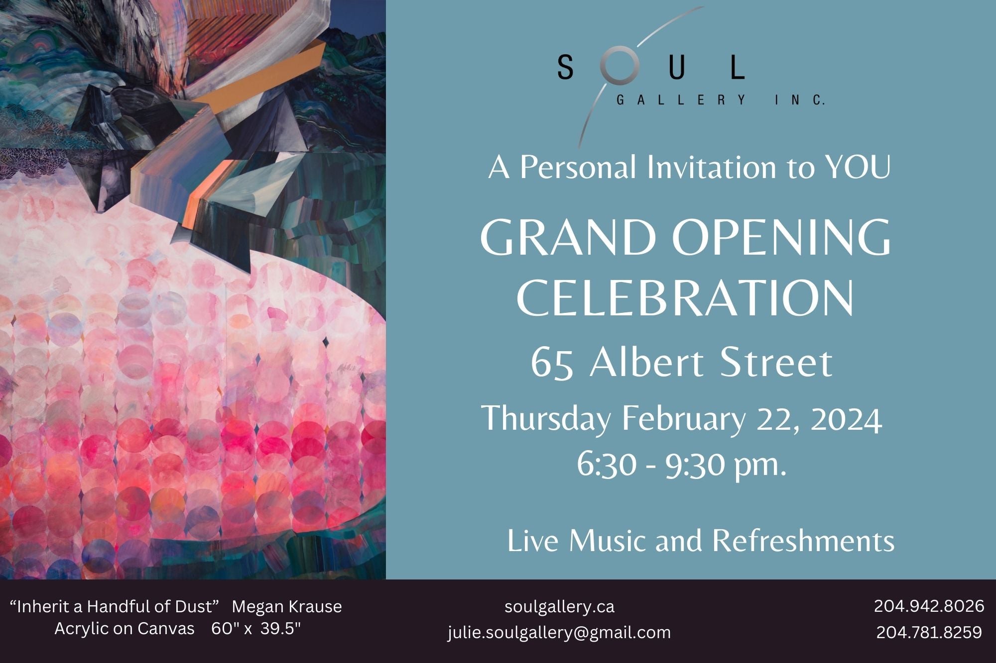 GRAND OPENING CELEBRATION – Soul Gallery Inc